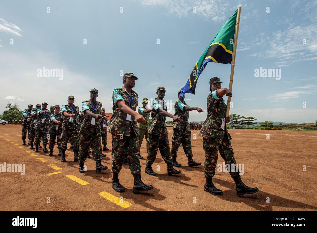 Jinja, Uganda. 7th Nov, 2019. Tanzanian military soldiers take part in ...
