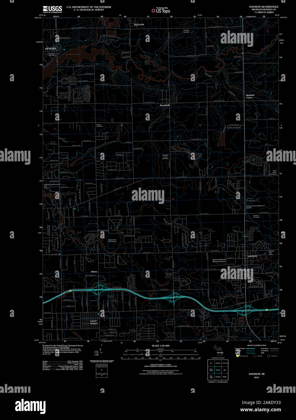 Map of davison hi-res stock photography and images - Alamy