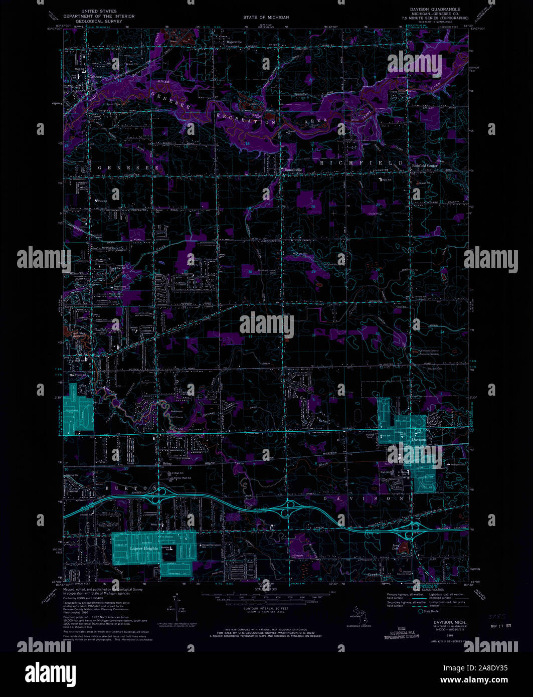 Map of davison hi-res stock photography and images - Alamy