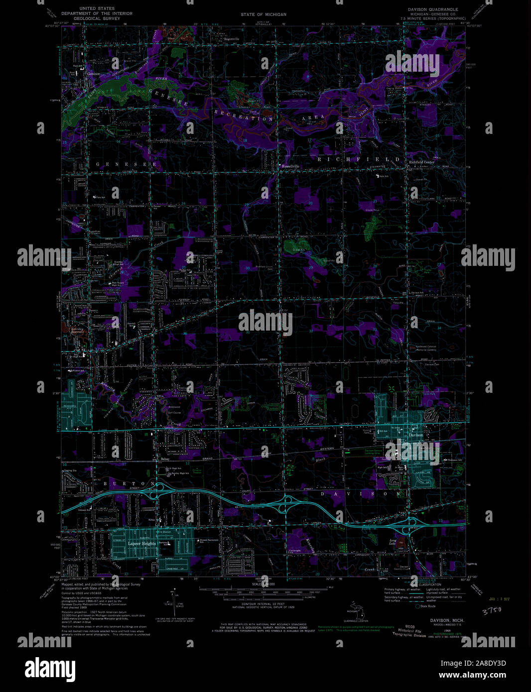 Map of davison hi-res stock photography and images - Alamy