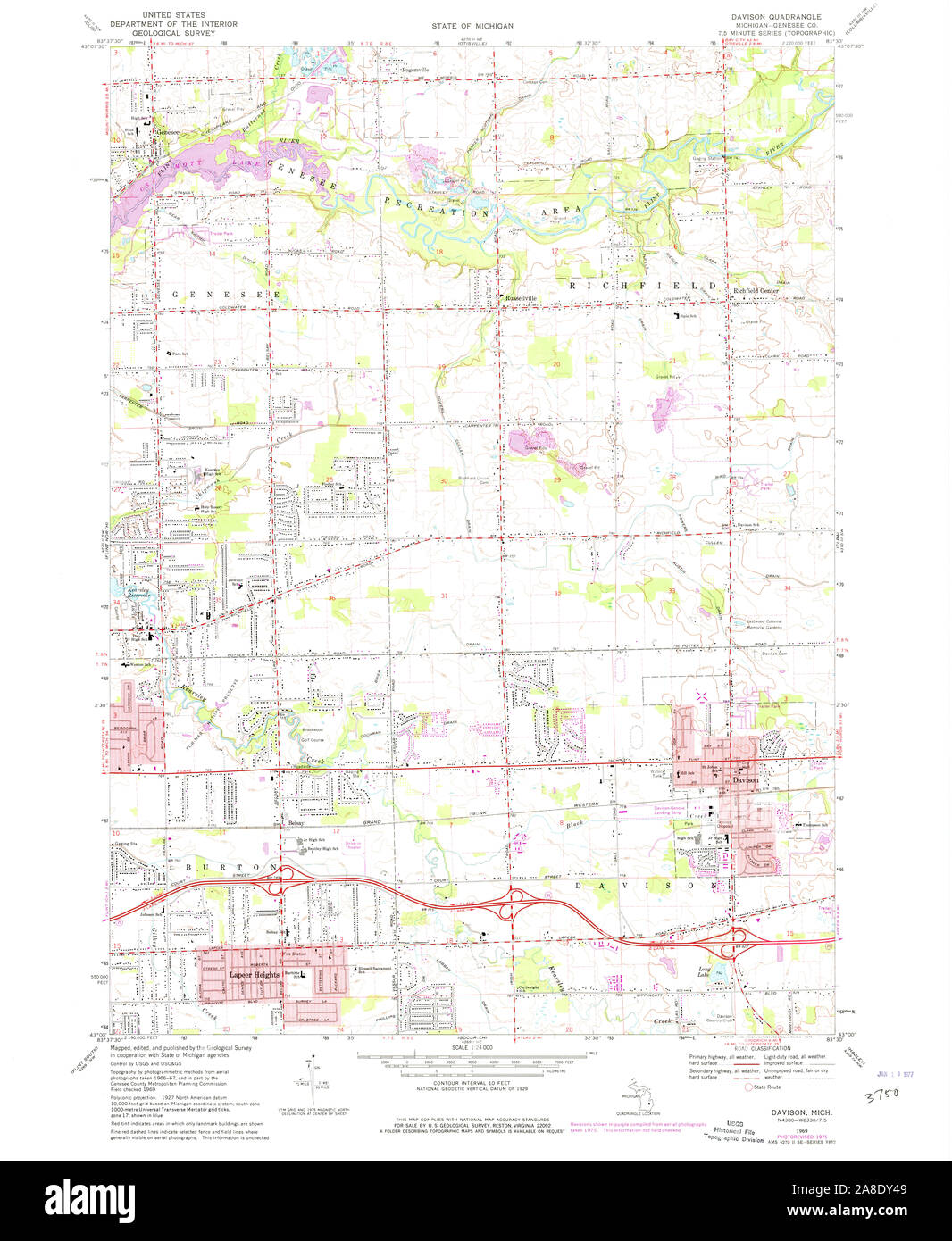 Map of davison hi-res stock photography and images - Alamy