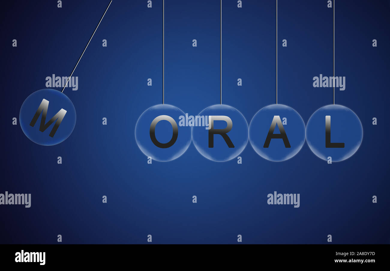 Newton's cradle swings through other letters and about to break Moral ...