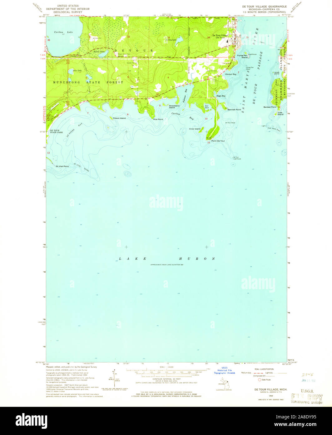 Map of de tour village hi-res stock photography and images - Alamy