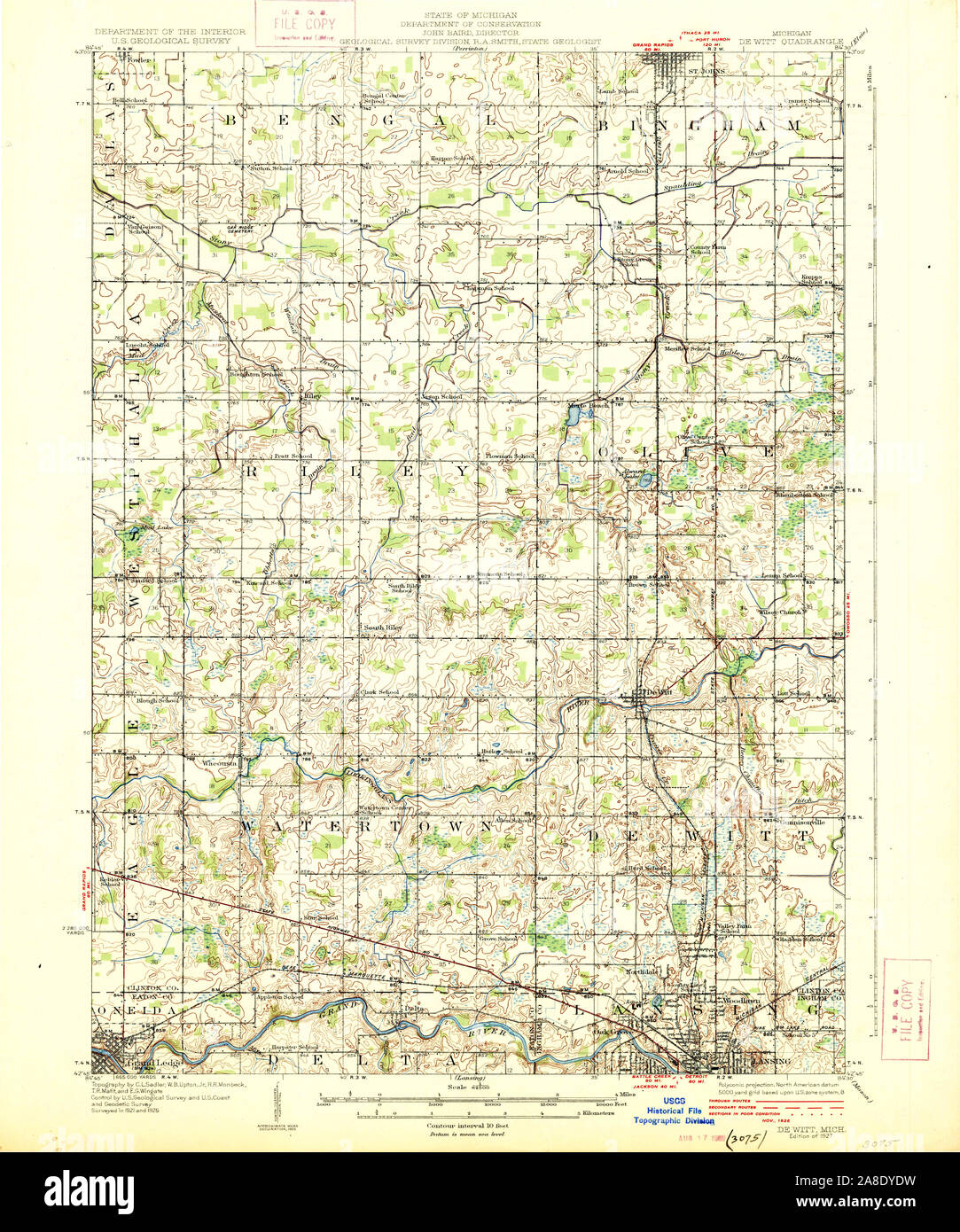 Map of de witt hi-res stock photography and images - Alamy