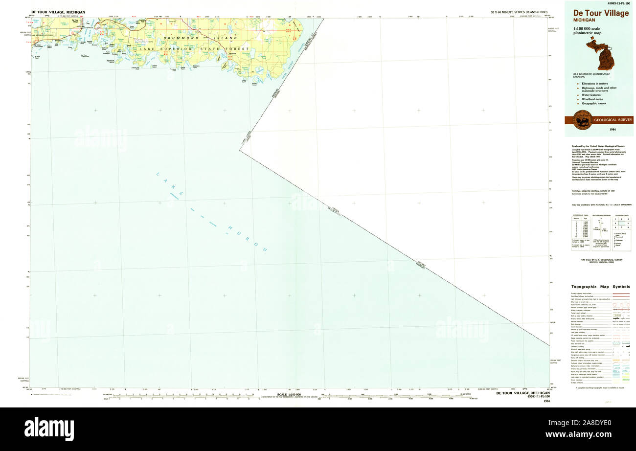 Map of de tour village hi-res stock photography and images - Alamy