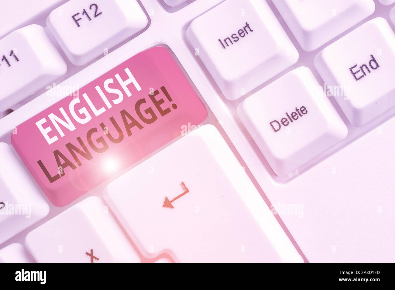 Text sign showing English Language. Business photo showcasing third ...