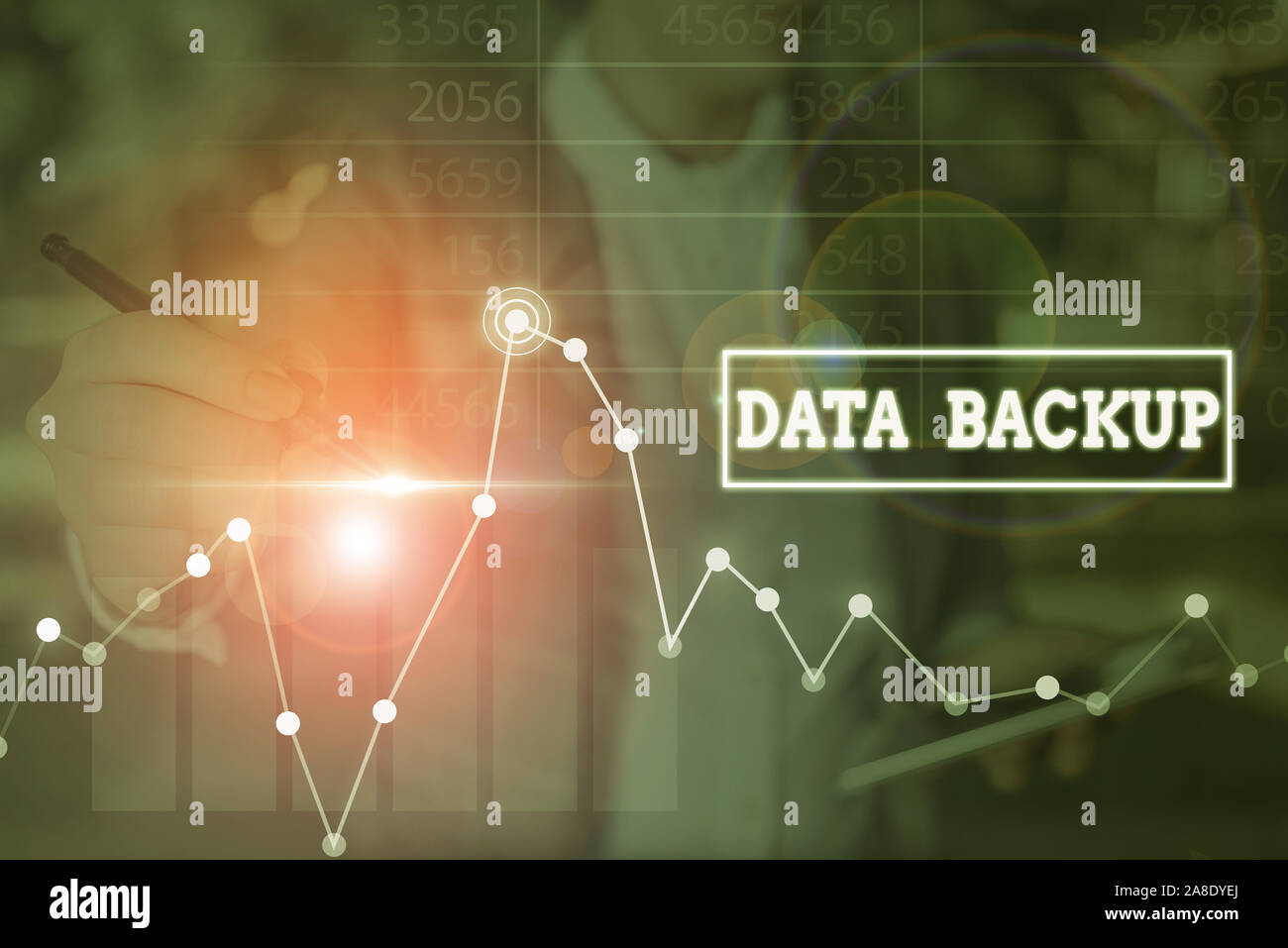 Word writing text Data Backup. Business photo showcasing copy of important data that is stored ...