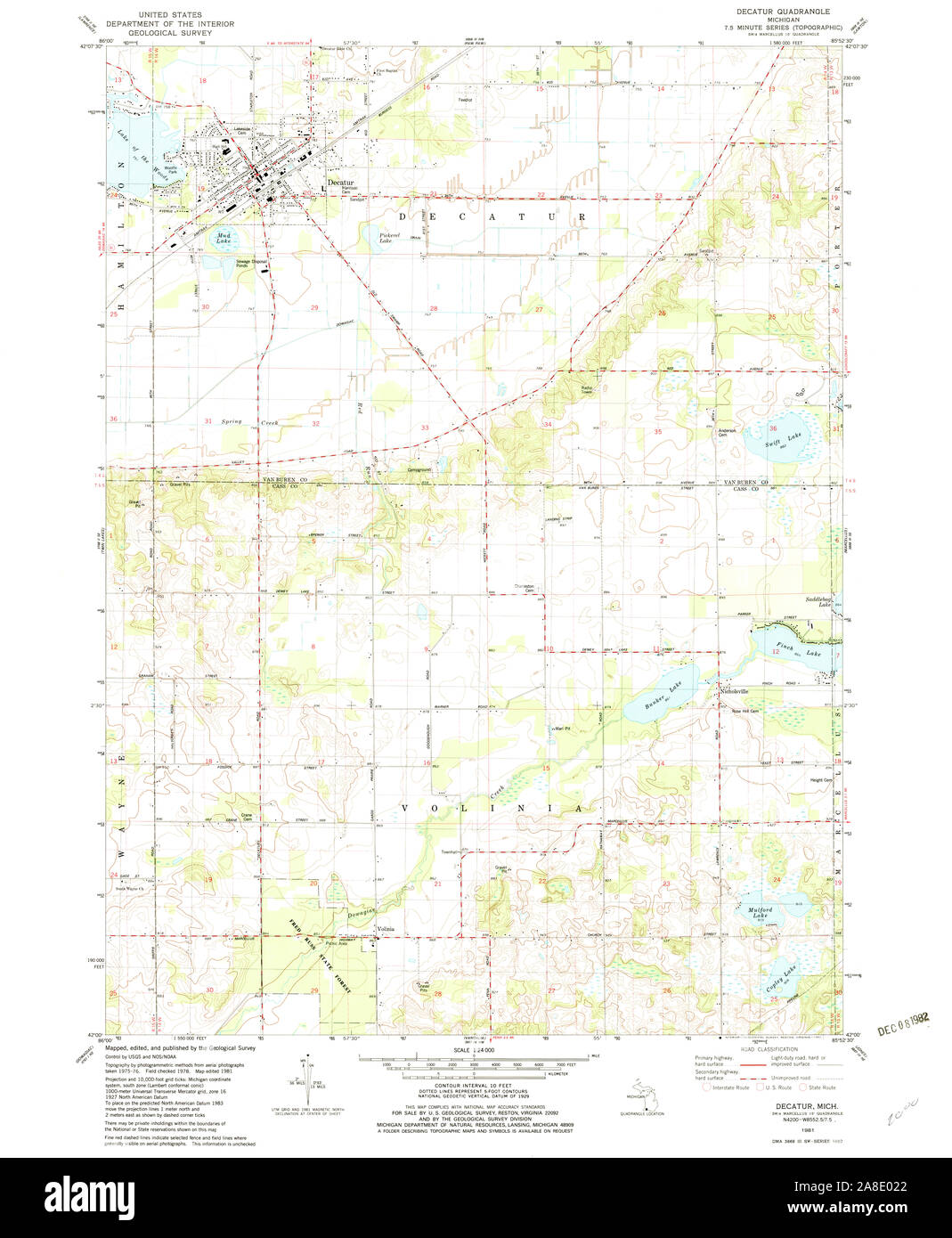 Decatur michigan map hi-res stock photography and images - Alamy