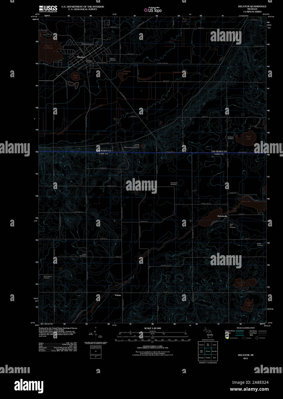 Decatur michigan map hi-res stock photography and images - Alamy
