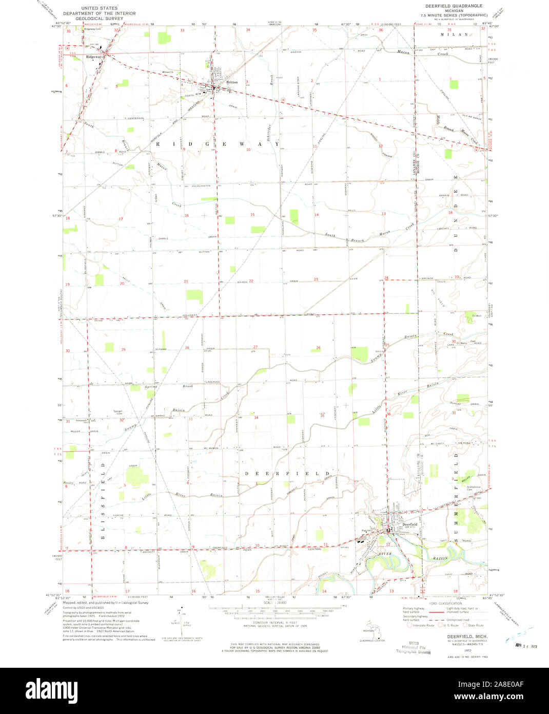 Map of deerfield hi-res stock photography and images - Alamy