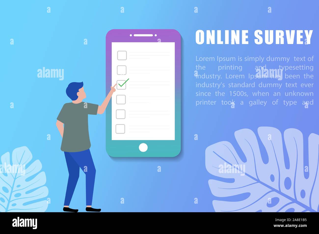 Surveys man Stock Vector Images - Alamy