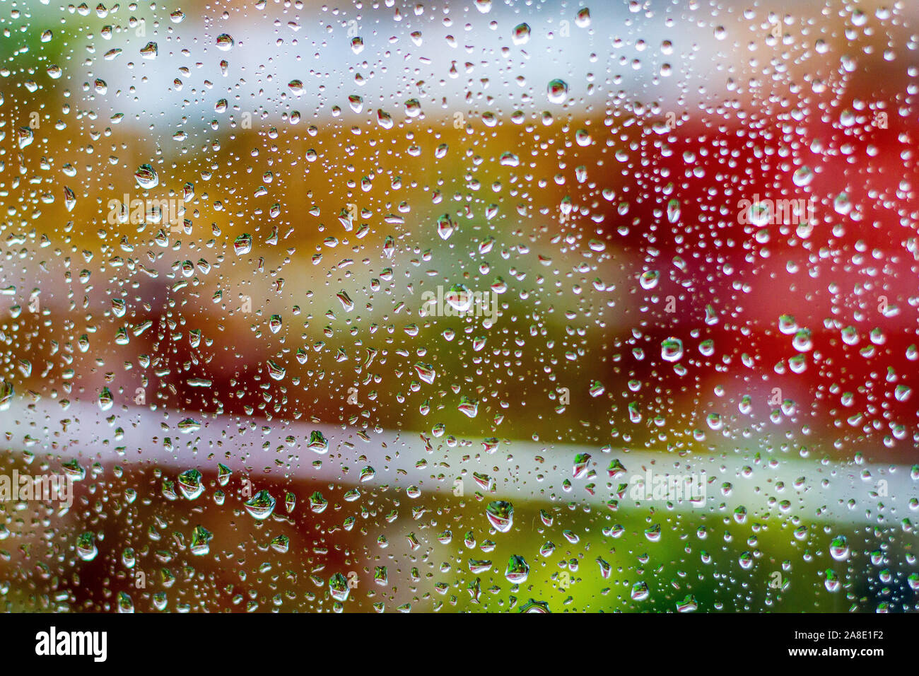 Rain drops on a window Stock Photo - Alamy