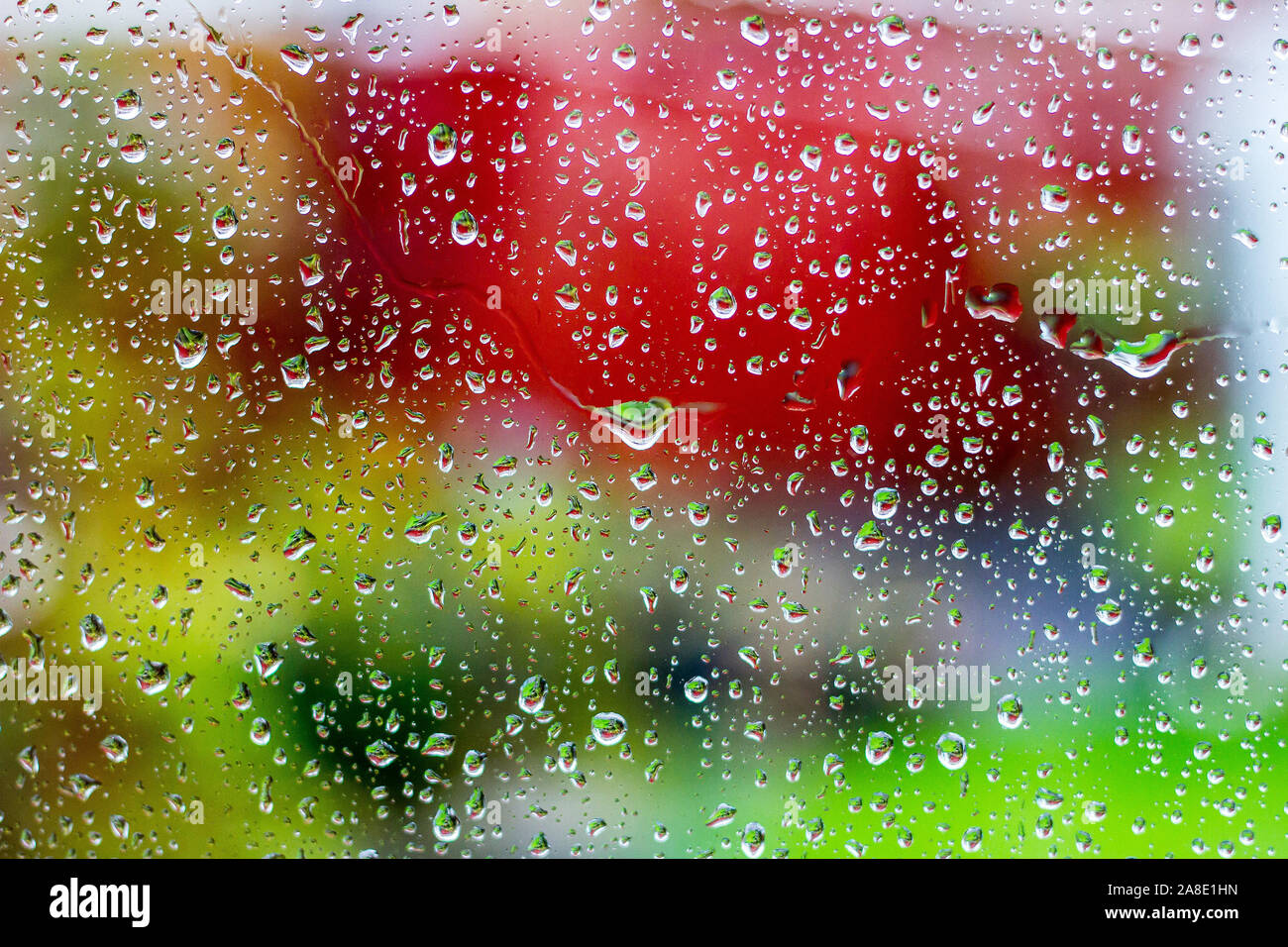Rain drops on a window Stock Photo - Alamy
