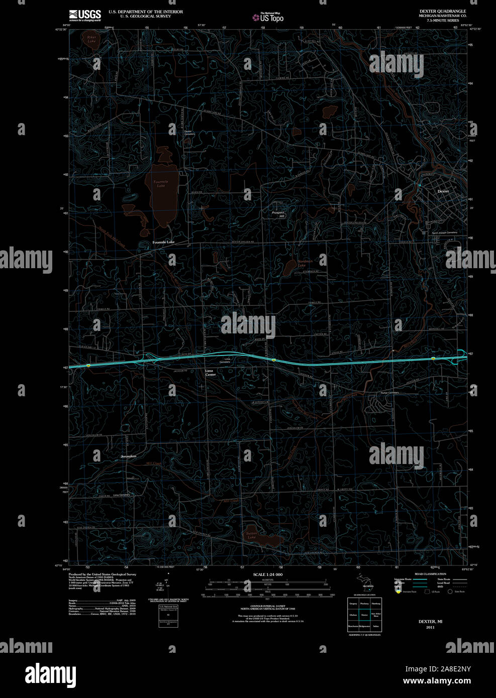 Map of dexter hi-res stock photography and images - Alamy