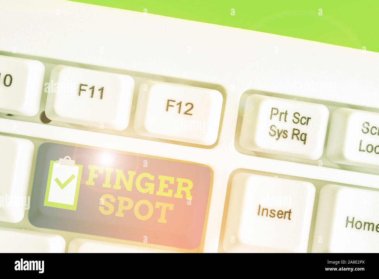 Handwriting text Finger Spot. Conceptual photo Small fluidfilled ...