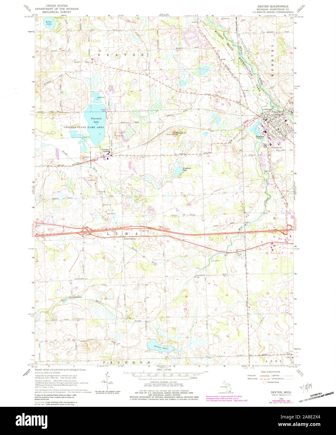 Map of dexter hi-res stock photography and images - Alamy