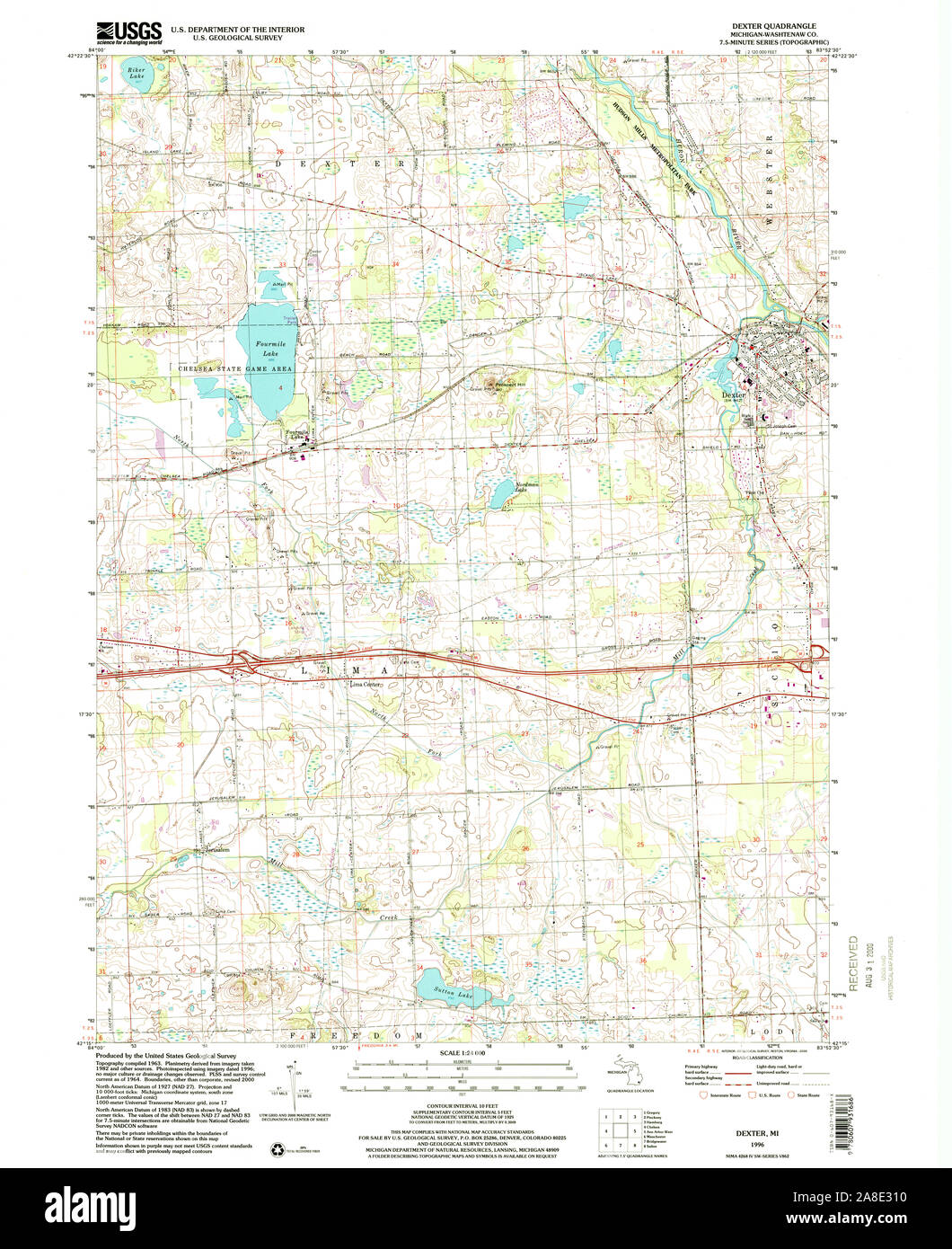 Map of dexter hi-res stock photography and images - Alamy