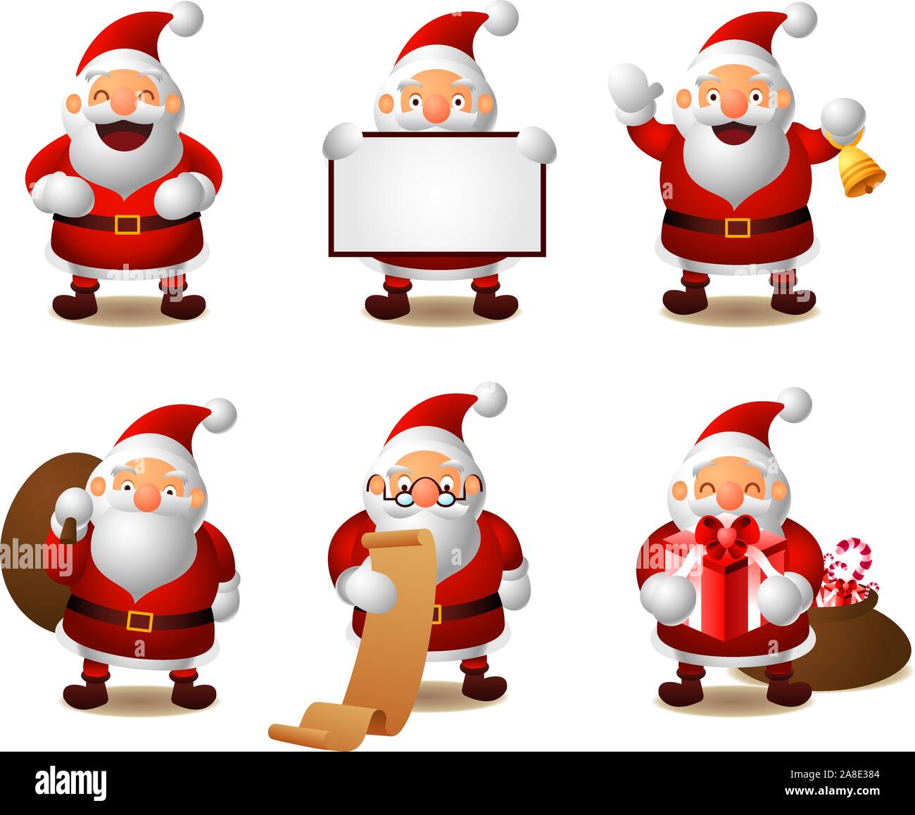 Santa Claus cartoon action set Stock Vector Image & Art - Alamy