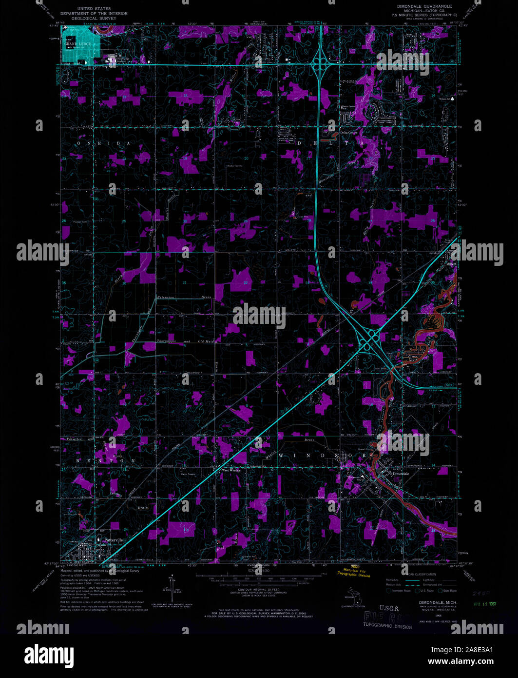 Map of dimondale hi-res stock photography and images - Alamy
