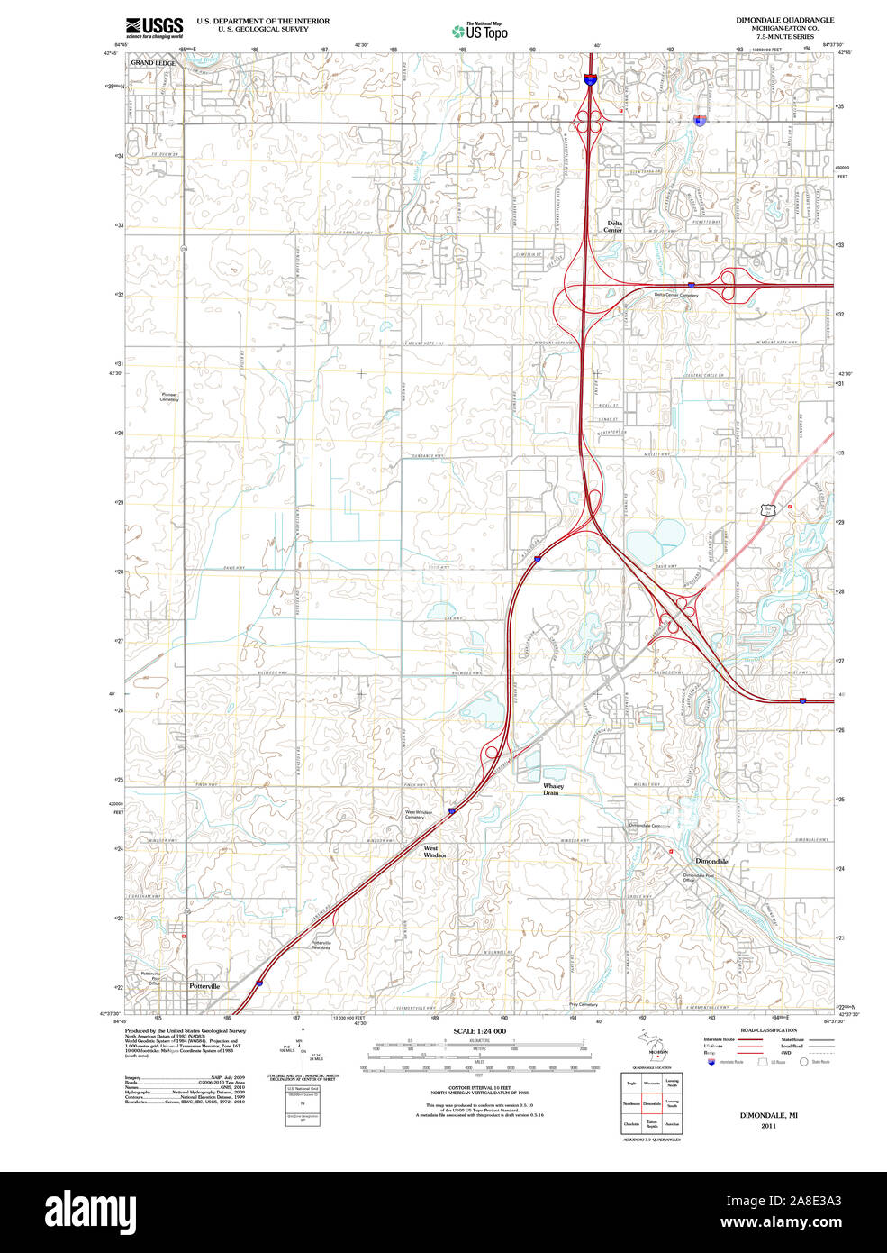 Dimondale map hi-res stock photography and images - Alamy