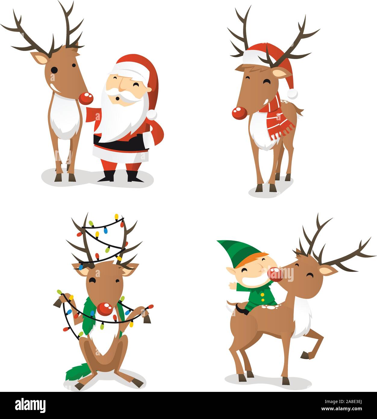 Rudolph red nosed reindeer cartoon hi-res stock photography and images ...