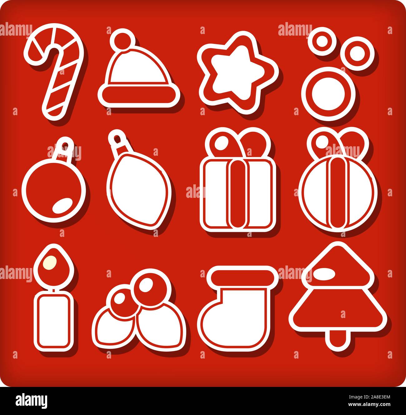 Christmas house decorations Stock Vector Images - Alamy