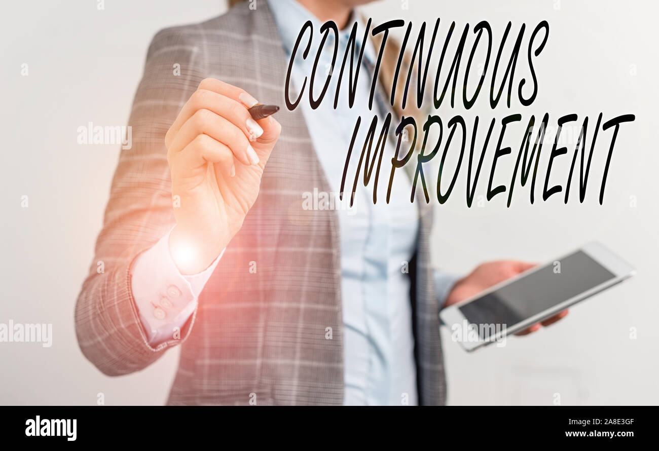 Handwriting text writing Continuous Improvement. Conceptual photo ...
