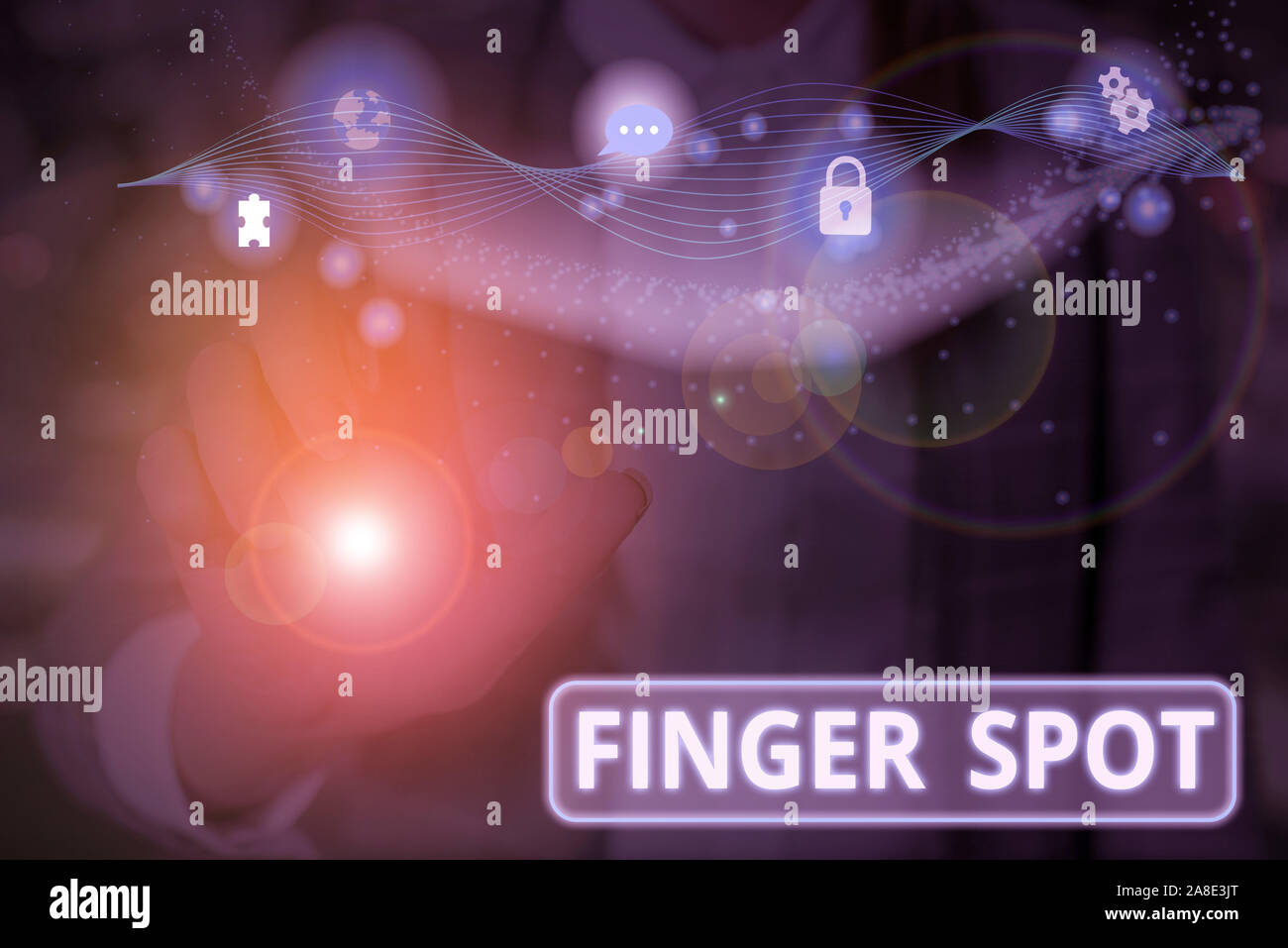 Handwriting text Finger Spot. Conceptual photo Small fluidfilled ...