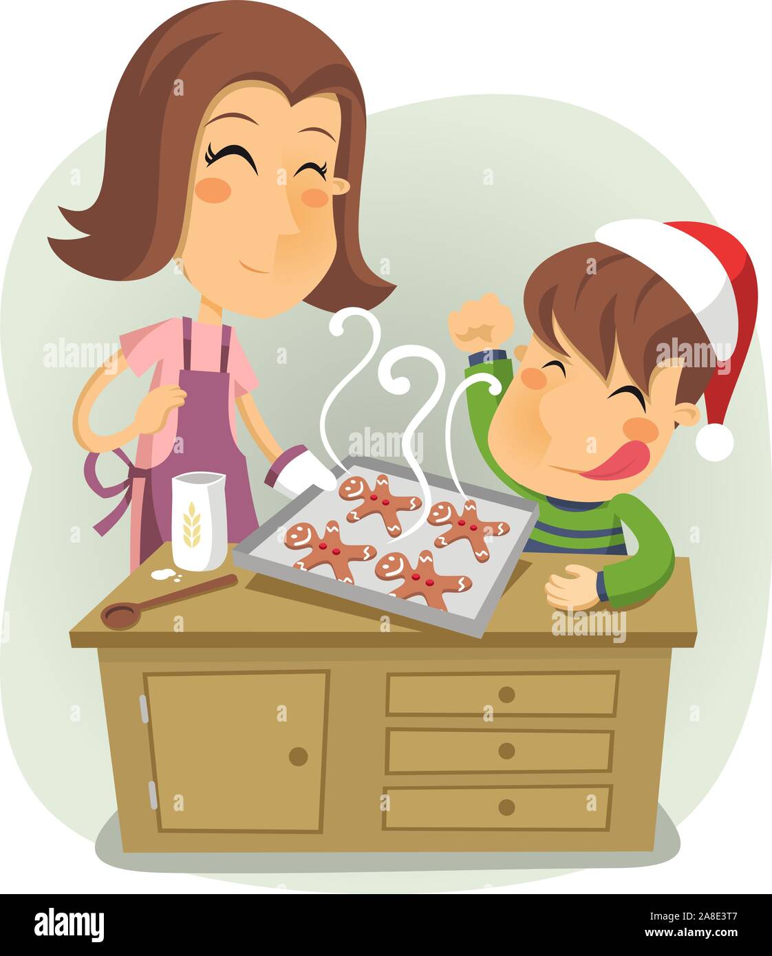 Kitchen christmas Stock Vector Images - Alamy