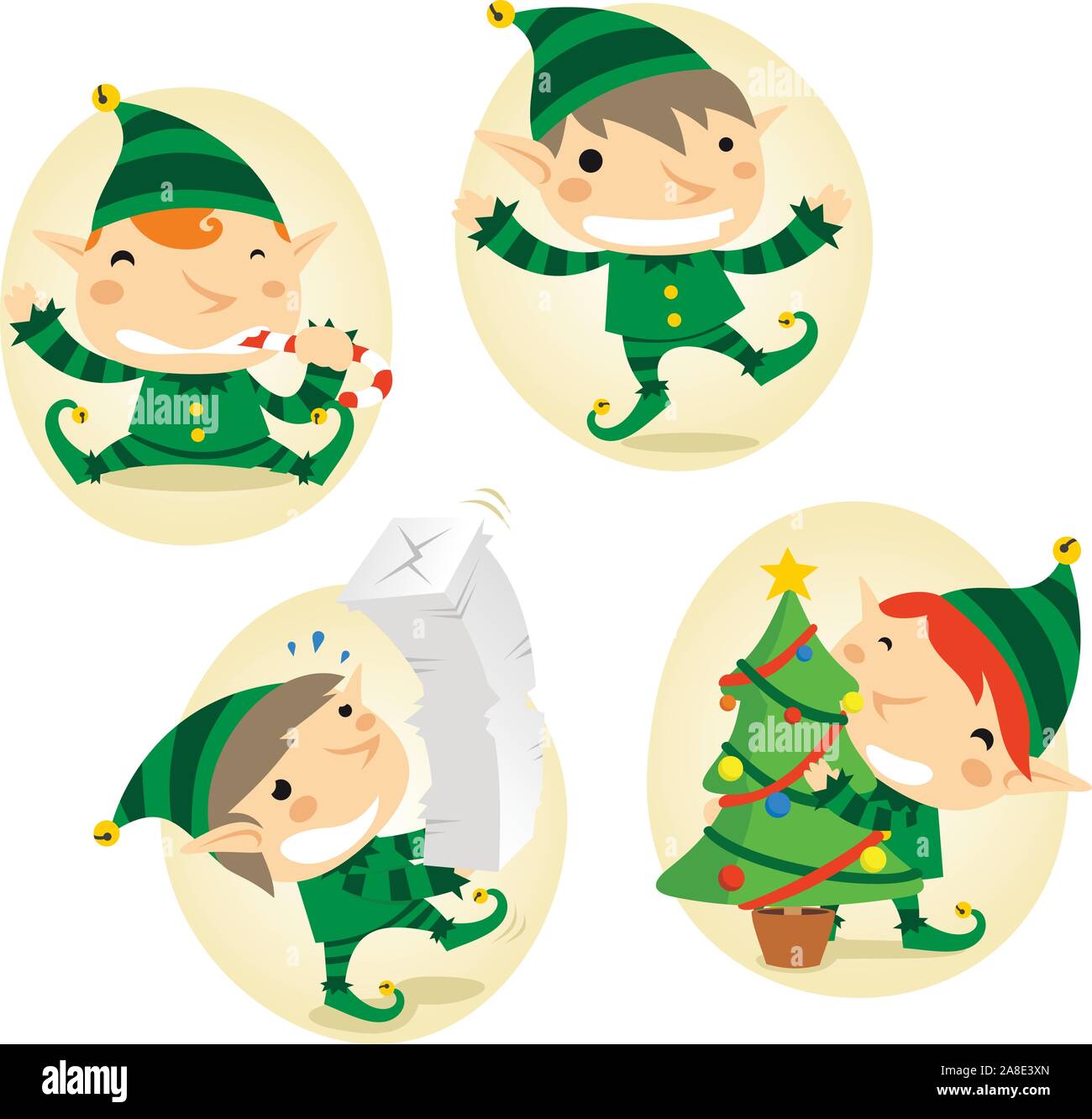 Hat elf santa color Cut Out Stock Images & Pictures - Alamy