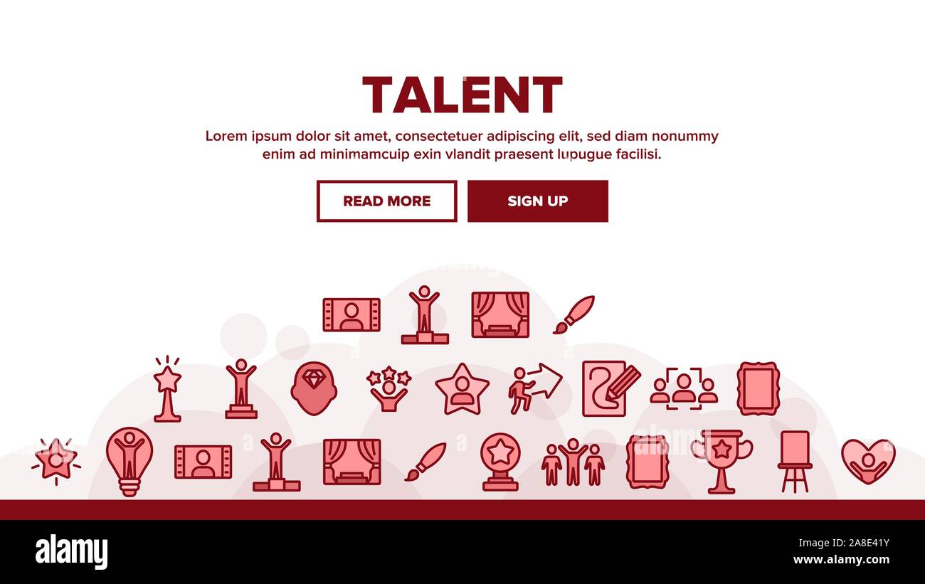 Collection Different Human Talent Icons Set Vector Stock Vector Image ...