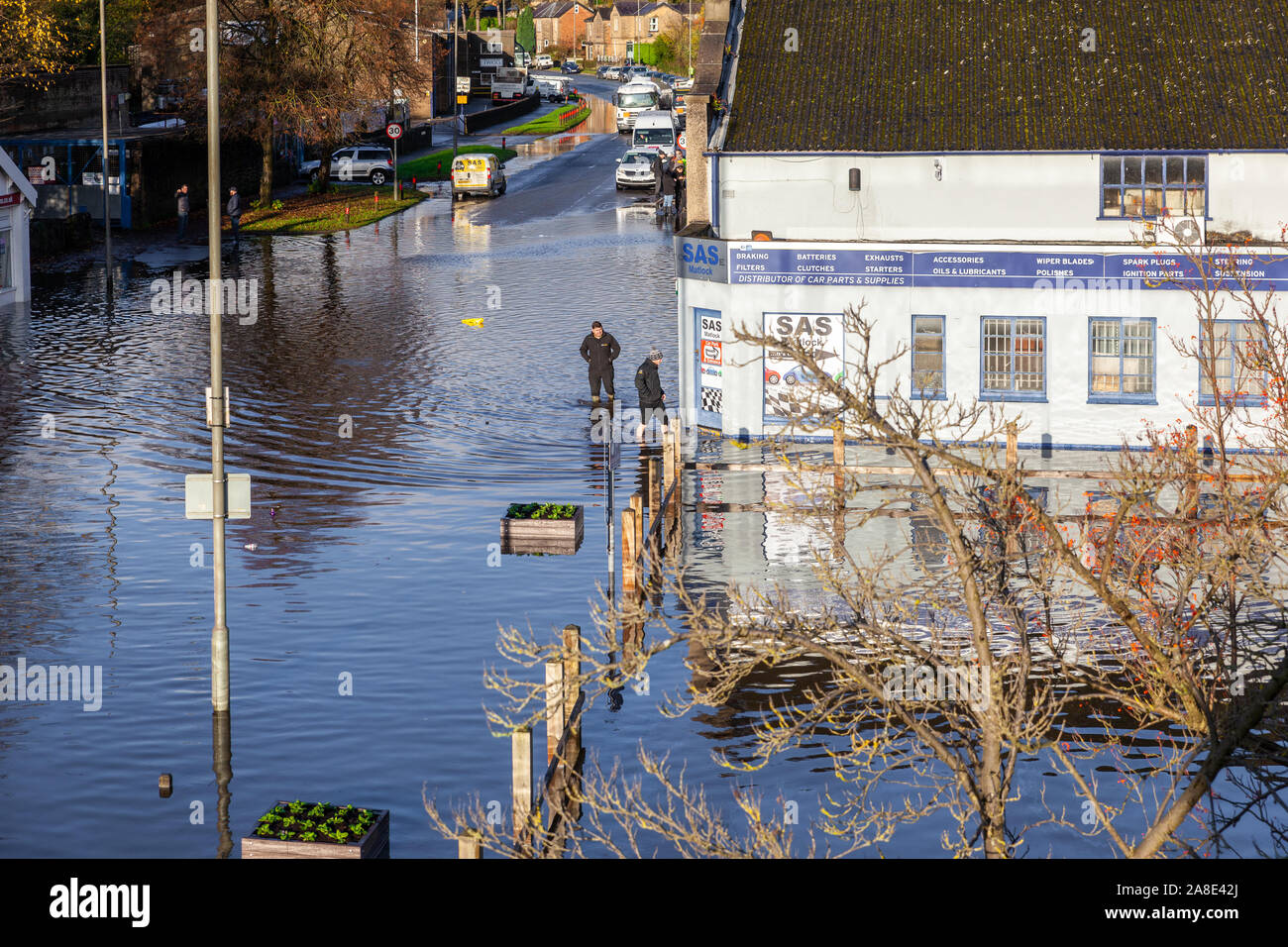 Matlock Derbyshire flooding, Friday November 8th, 2019 Stock Photo - Alamy
