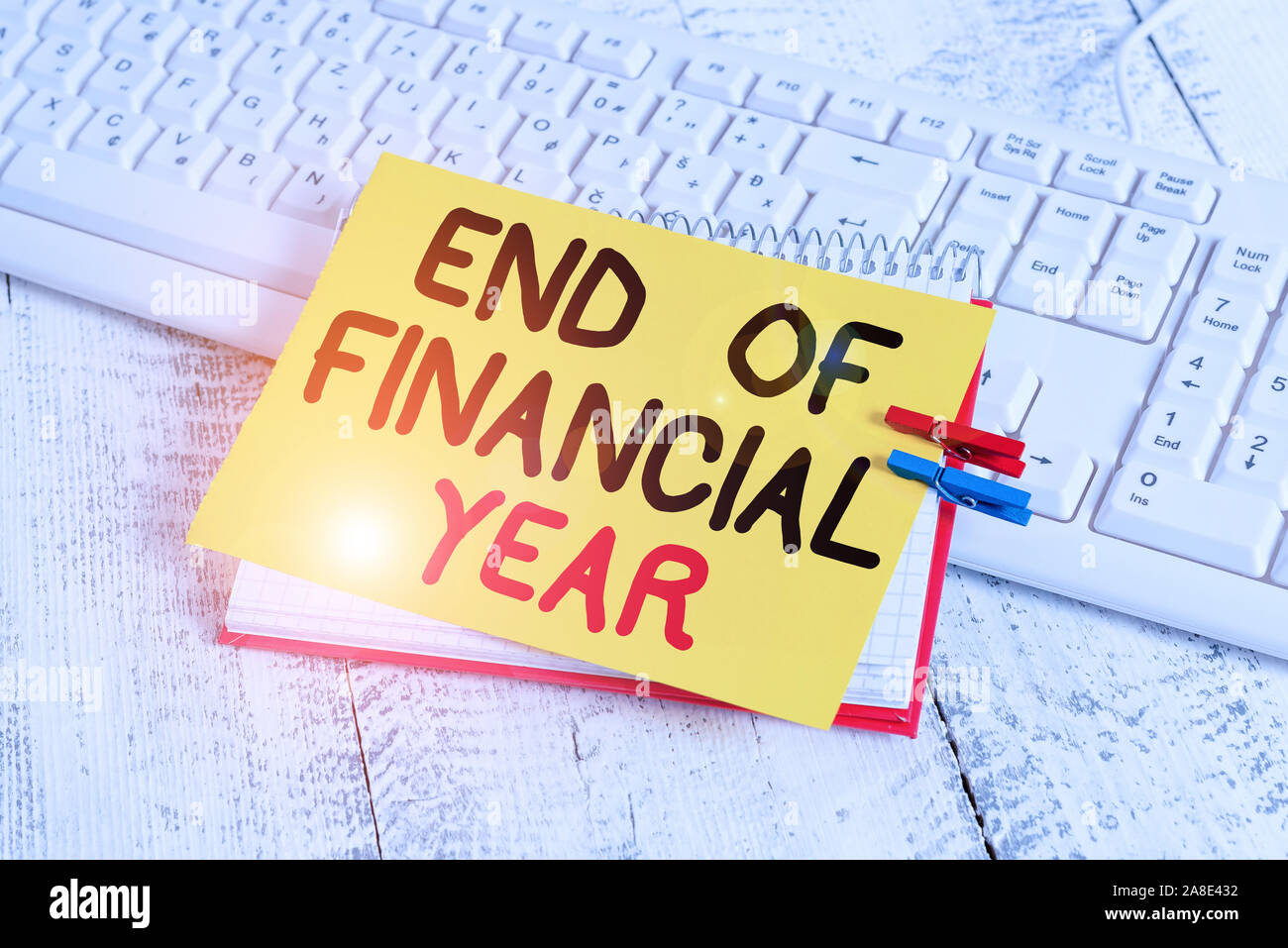 Text sign showing End Of Financial Year. Business photo showcasing ...