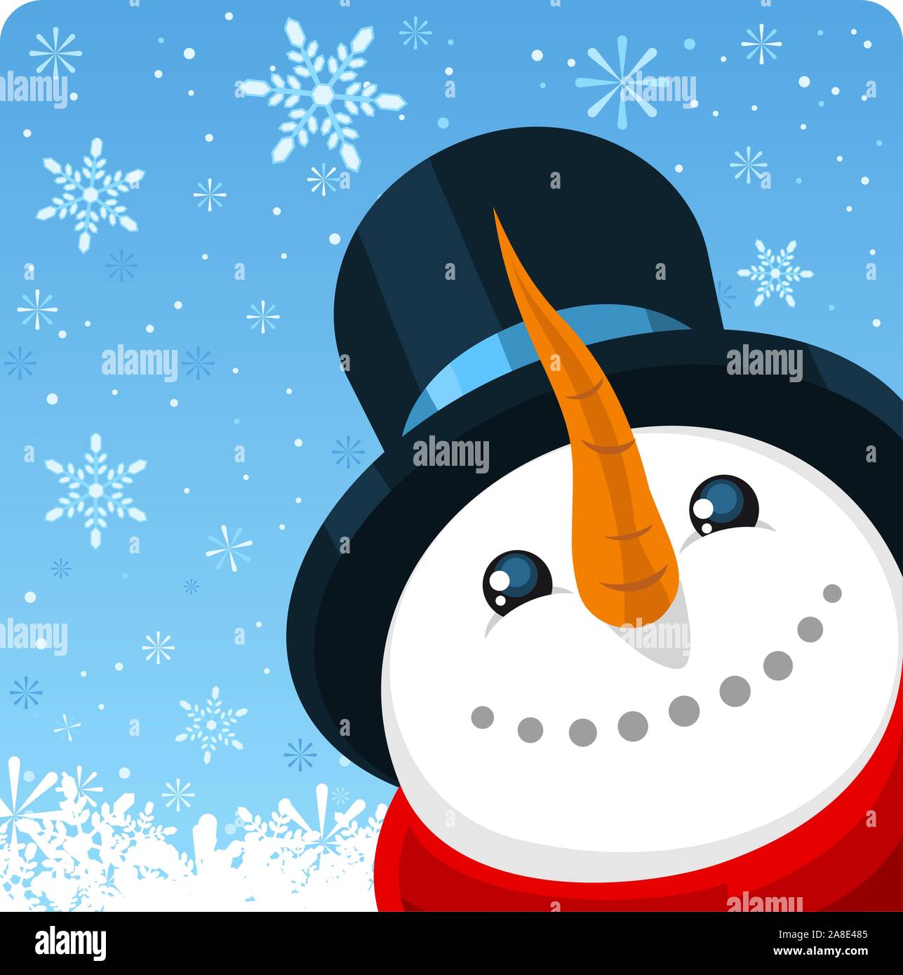 Snowman close up background design Stock Vector Image & Art - Alamy