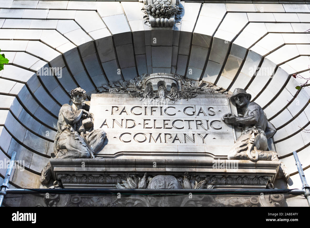 PG&E, Pacific Gas and Electric company, historical facade of ...