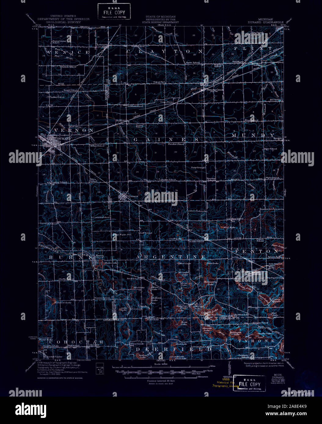 Map of durand hi-res stock photography and images - Alamy
