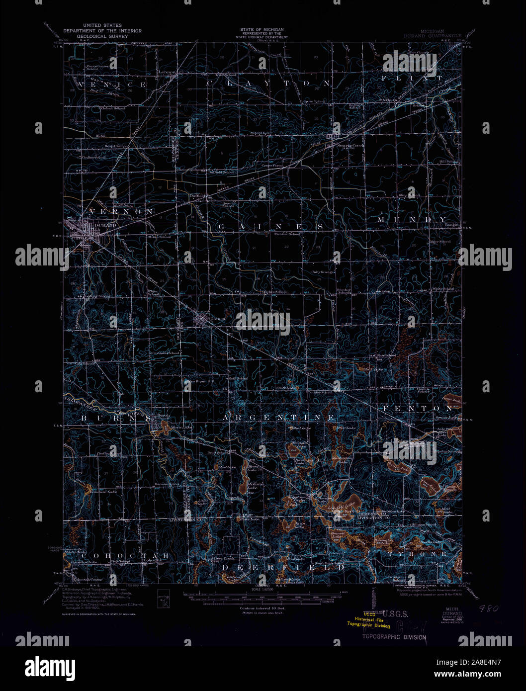 Map of durand hi-res stock photography and images - Alamy