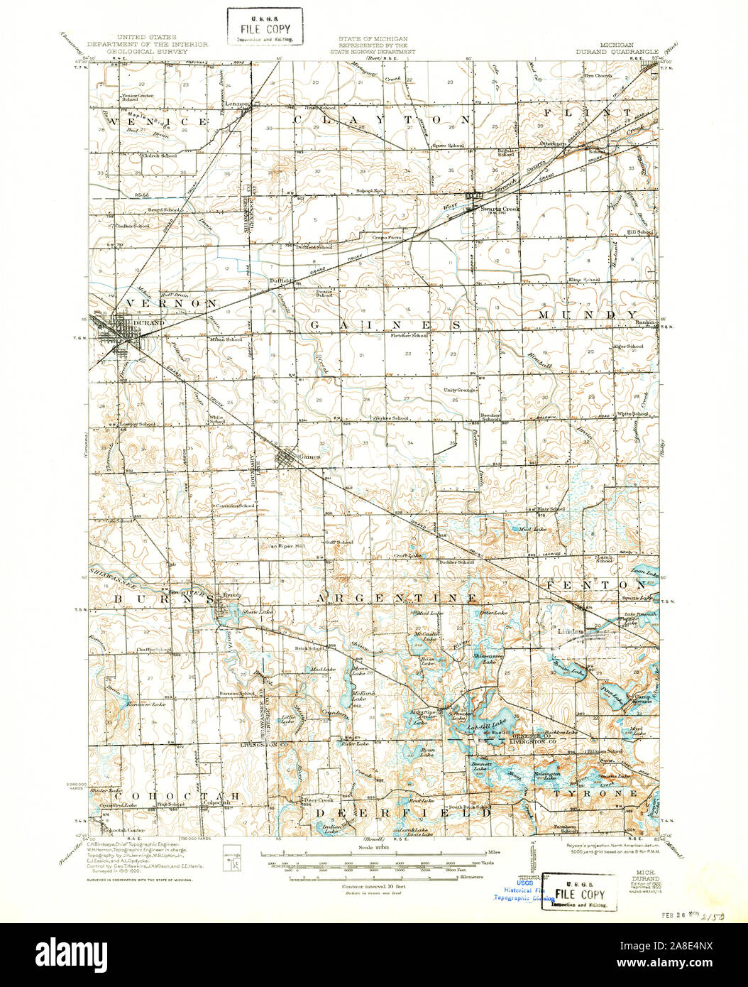 Map of durand hi-res stock photography and images - Alamy