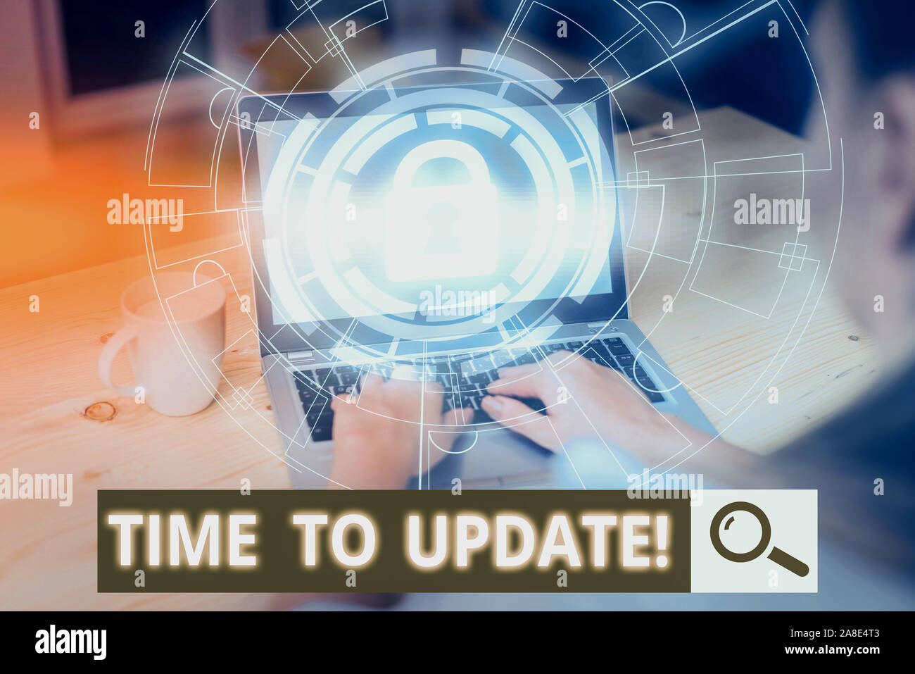 Writing note showing Time To Update. Business concept for act updating ...