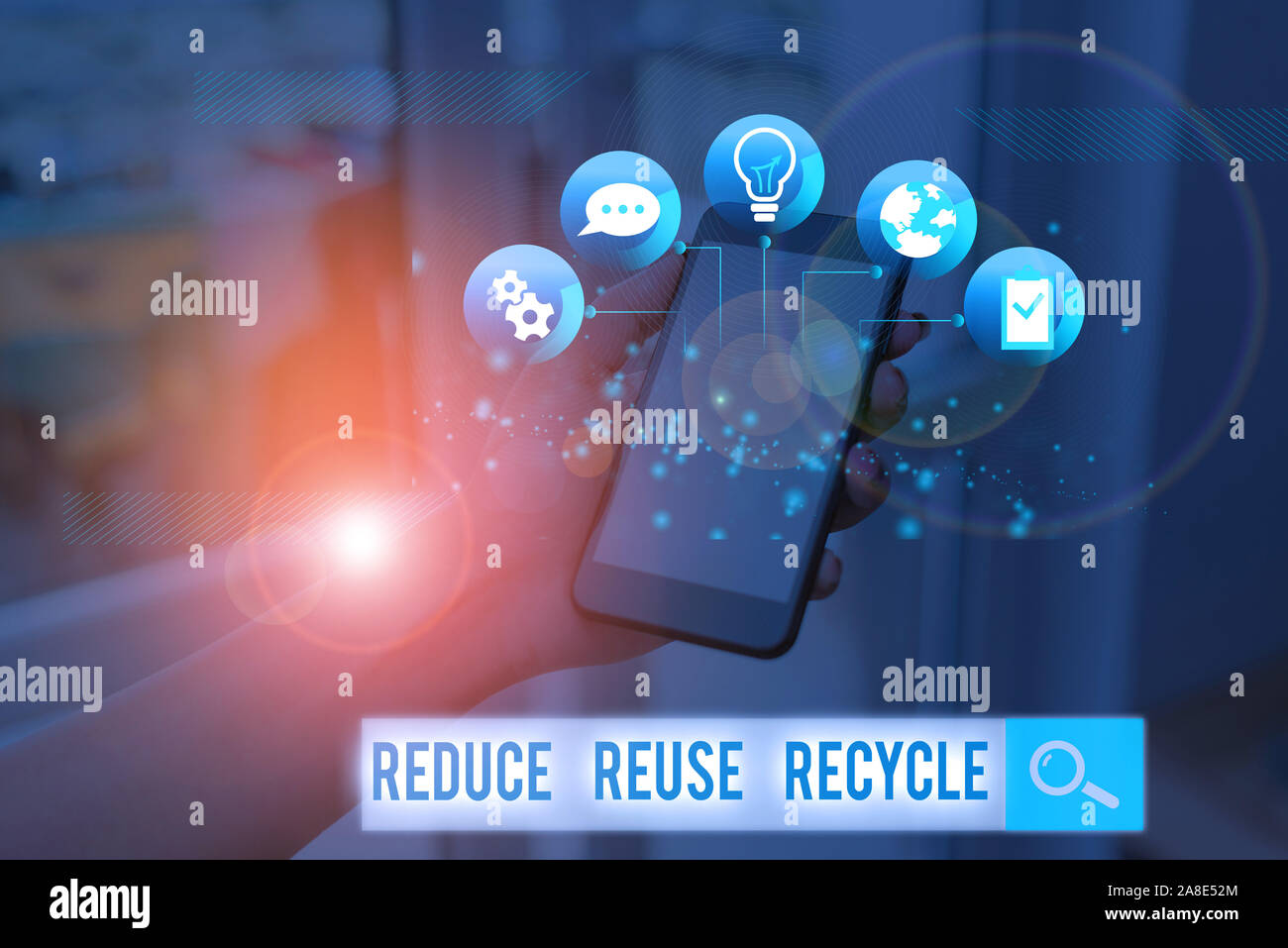 Word writing text Reduce Reuse Recycle. Business photo showcasing ways ...