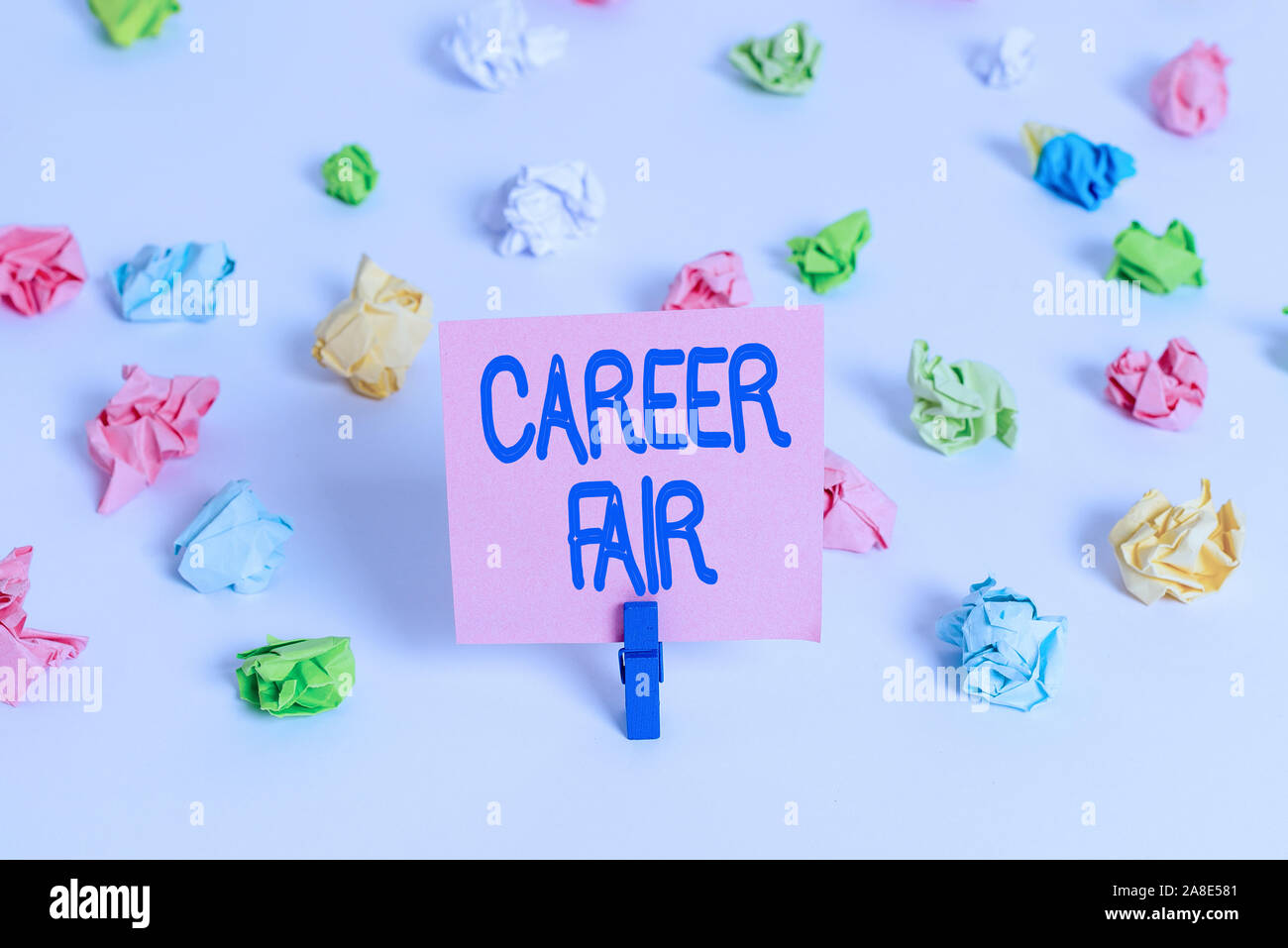 Writing note showing Career Fair. Business concept for an event at ...