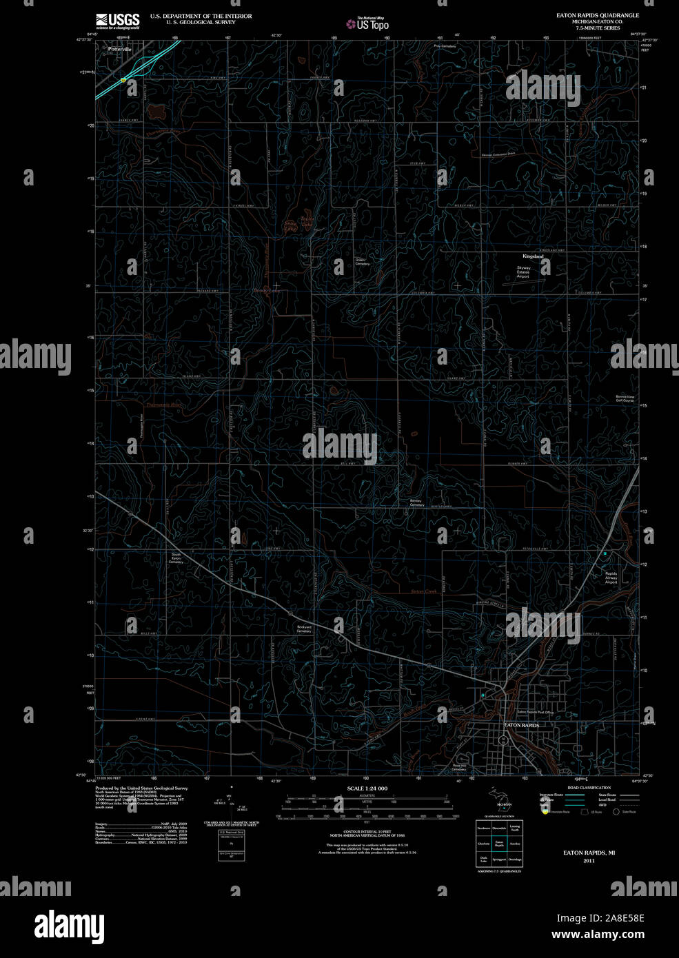 Eaton rapids map hi-res stock photography and images - Alamy