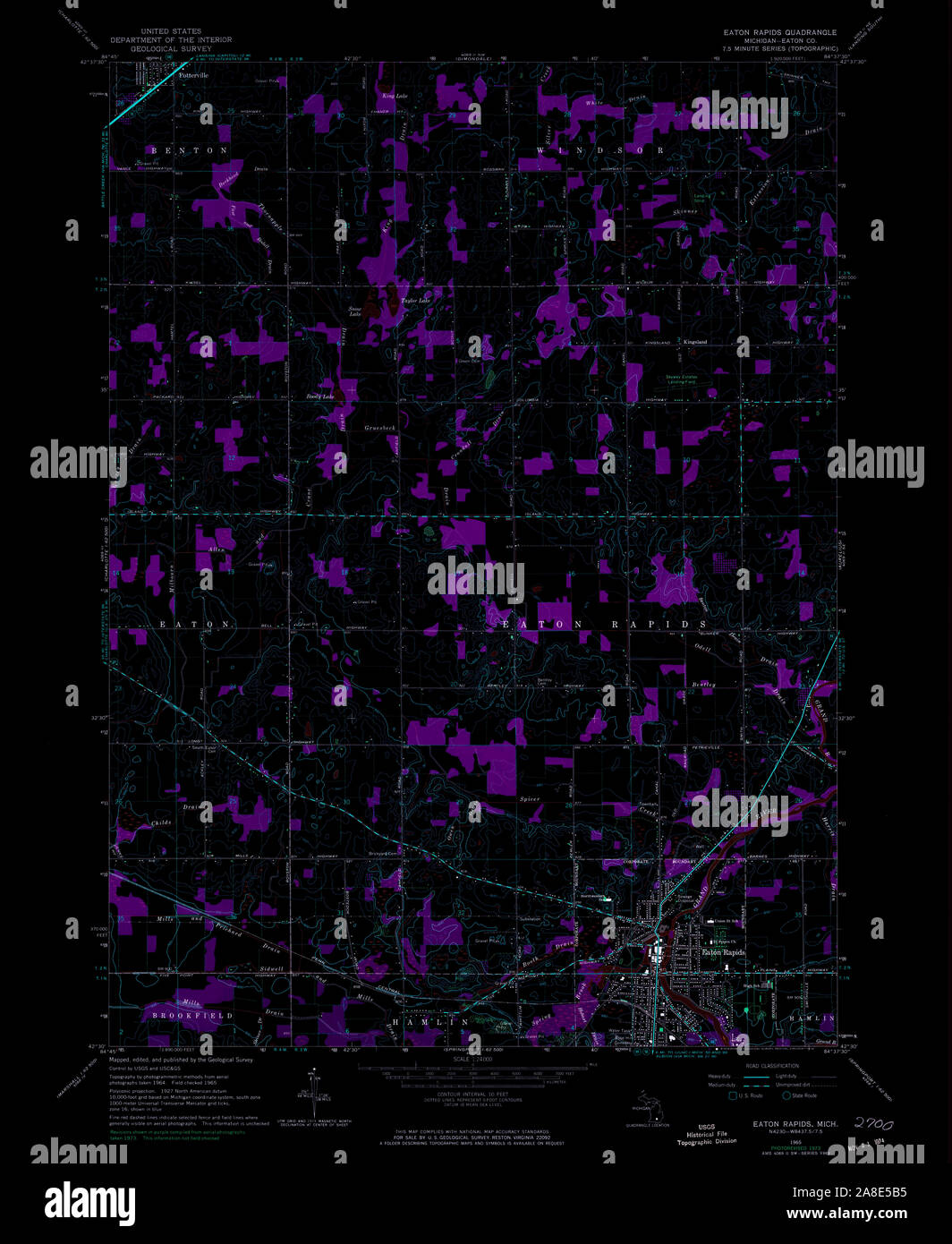Eaton rapids map hi-res stock photography and images - Alamy
