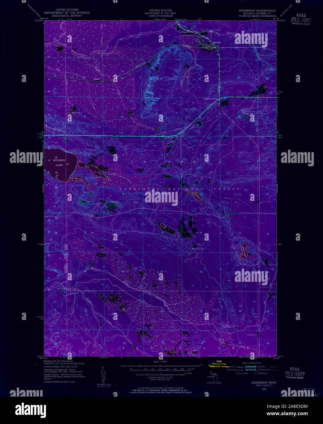 Map of eckerman hi-res stock photography and images - Alamy