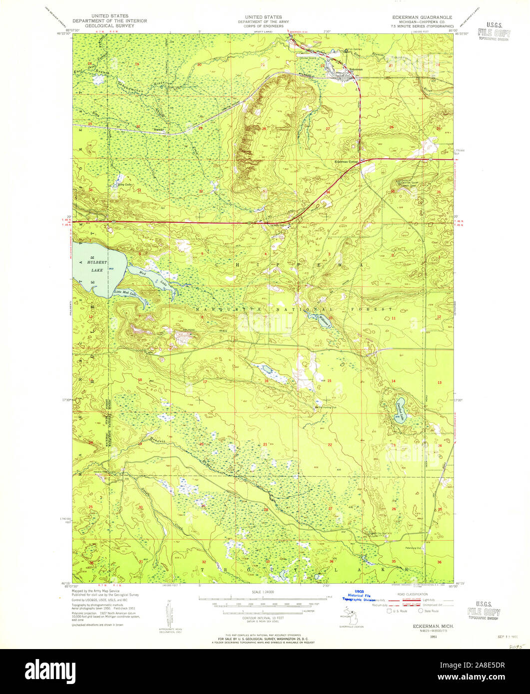 Map of eckerman hi-res stock photography and images - Alamy
