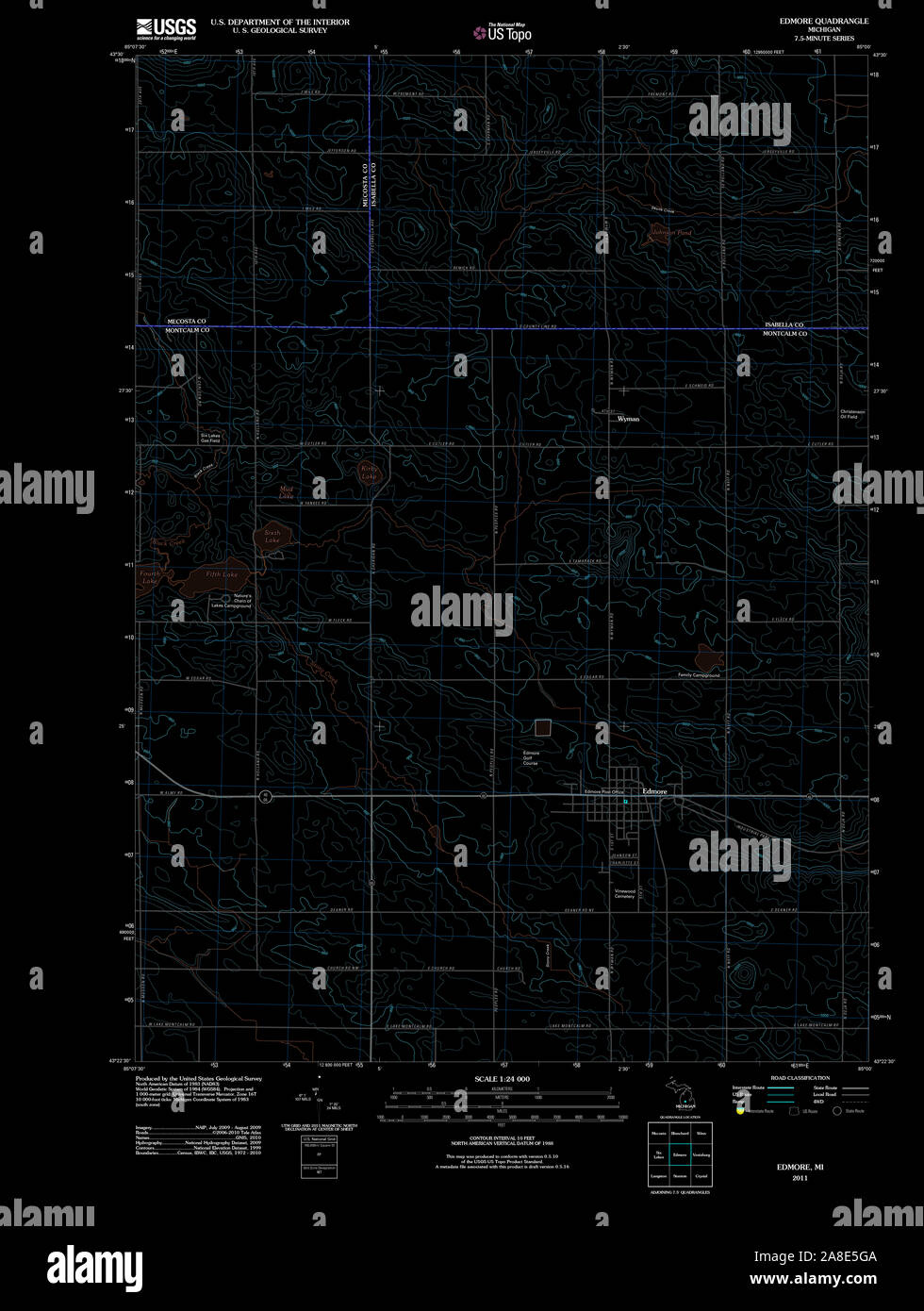 Map of edmore hi-res stock photography and images - Alamy