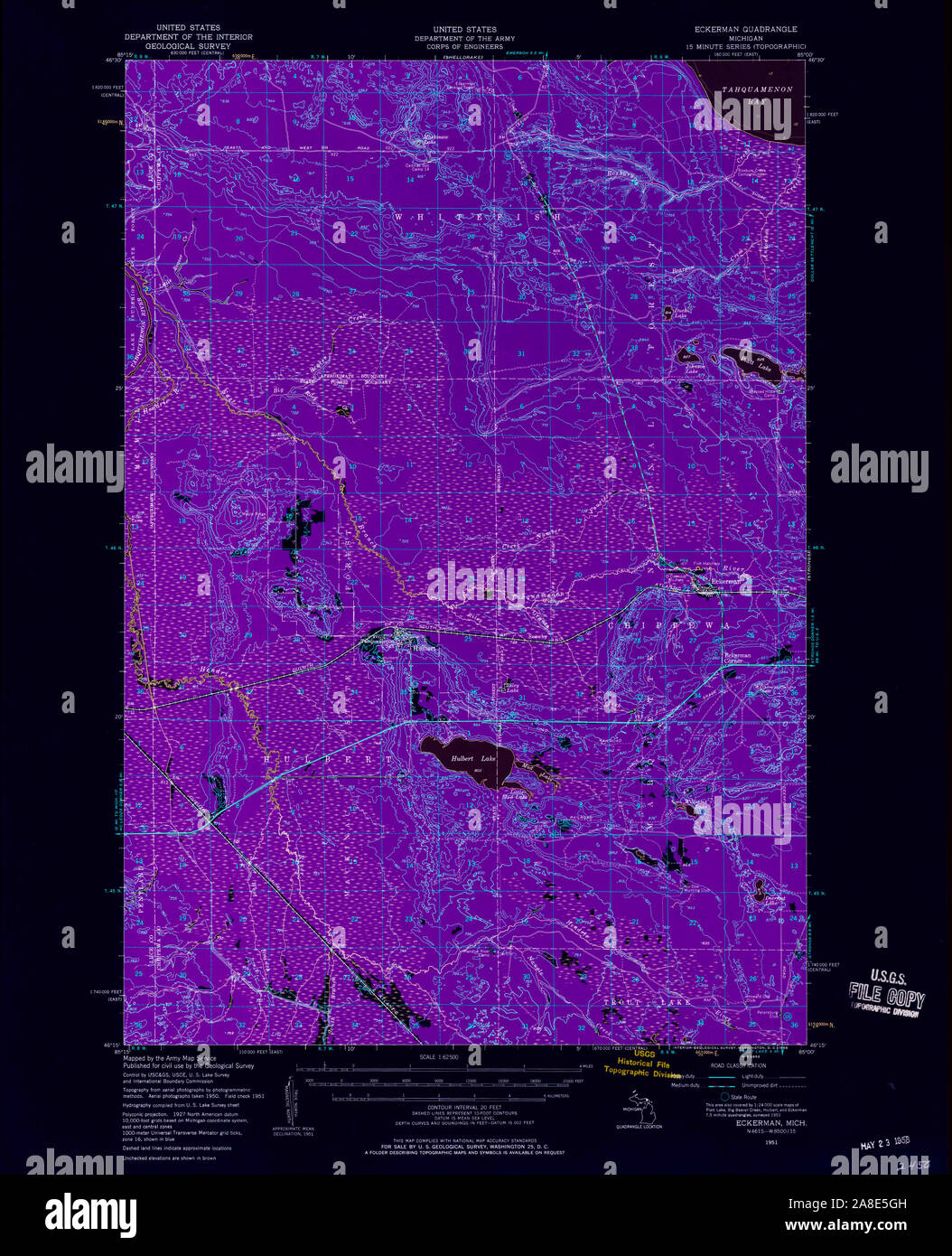 Map of eckerman hi-res stock photography and images - Alamy