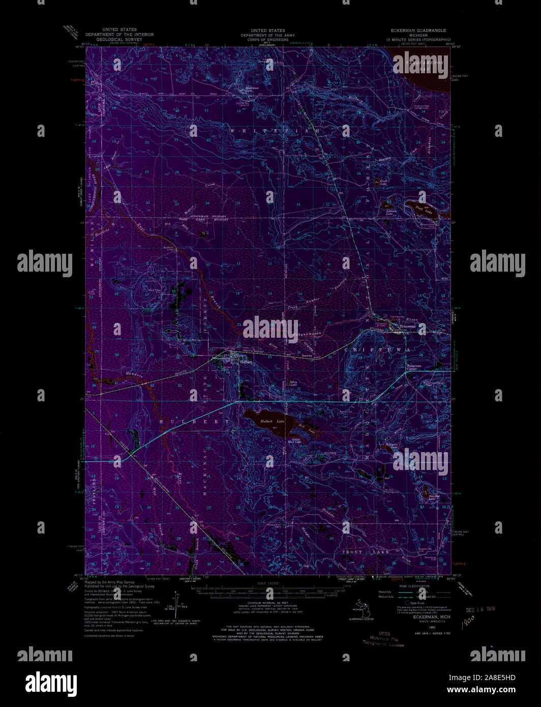 Map of eckerman hi-res stock photography and images - Alamy