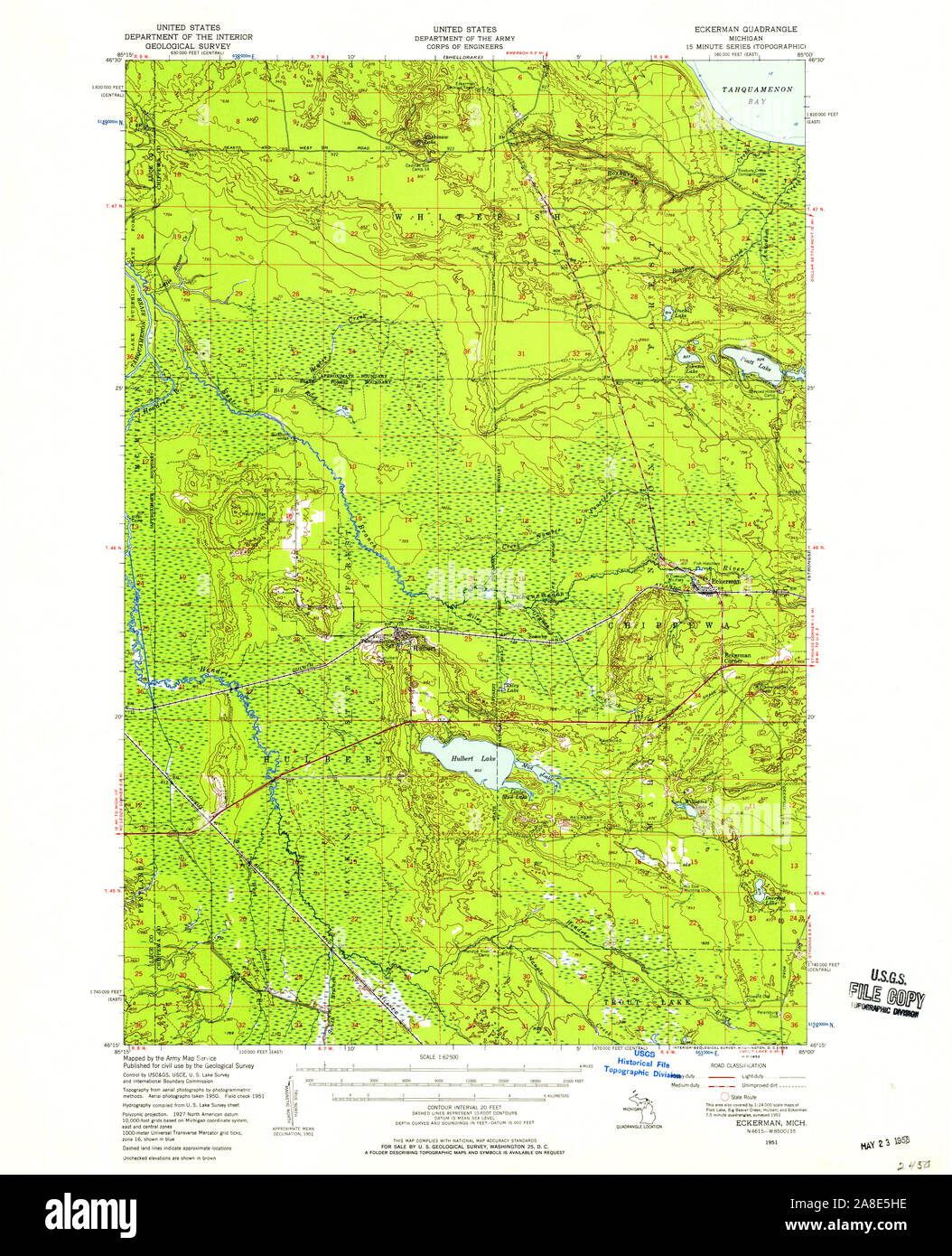 Map of eckerman hi-res stock photography and images - Alamy
