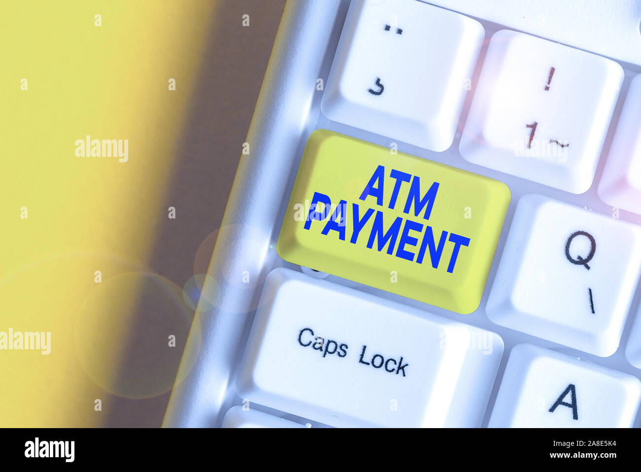 Writing note showing Atm Payment. Business concept for Cashless Payment ...